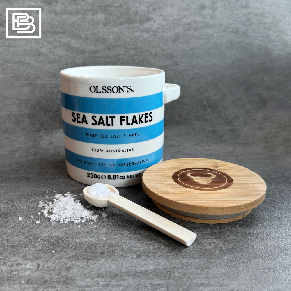 Sea Salt Flakes Stoneware Jar, Stoneware Jar, Sea Salt – Butcher Box SG