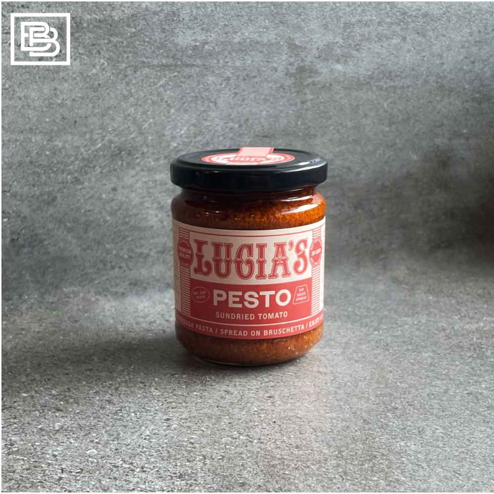 Lucia's Fine Foods Sundried Tomato Pesto [190g] – Butcher Box SG