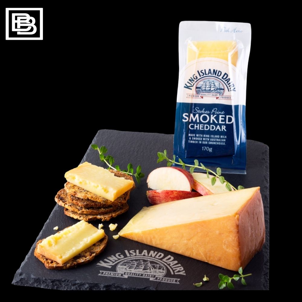 King Island Stokes Point Wood Smoked Cheddar, Cheese – Butcher Box SG